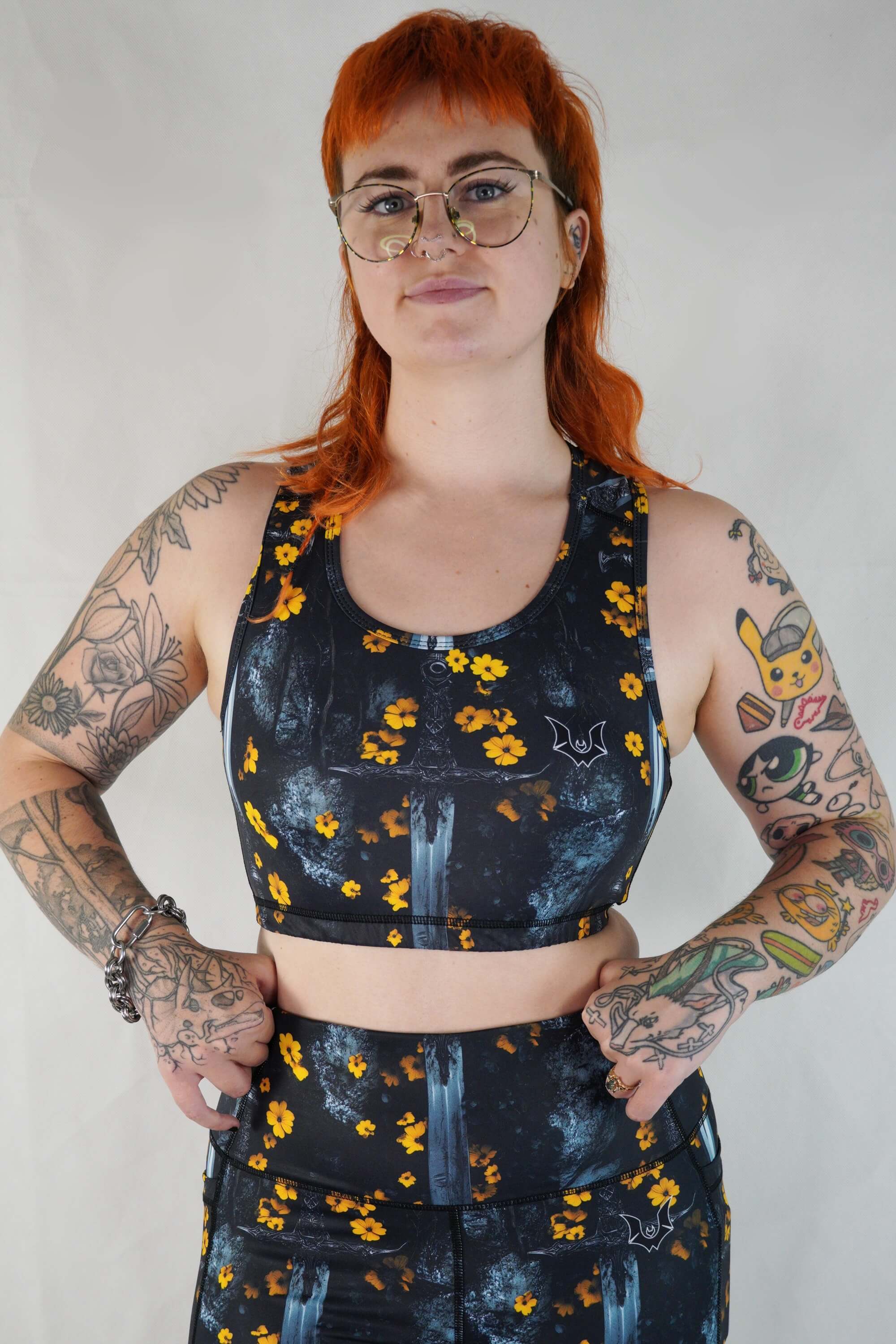 Iron Bloom - Racerback Crop Top